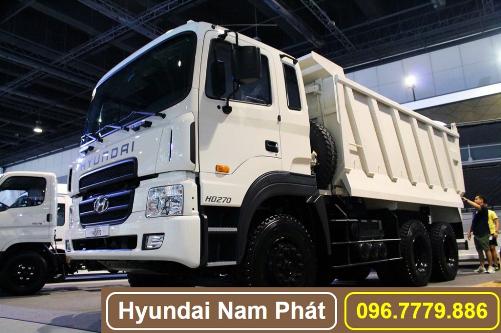 Xe Ben Hyundai HD270 Máy Cơ 3 Chân 15 Tấn Thùng 10 Khối